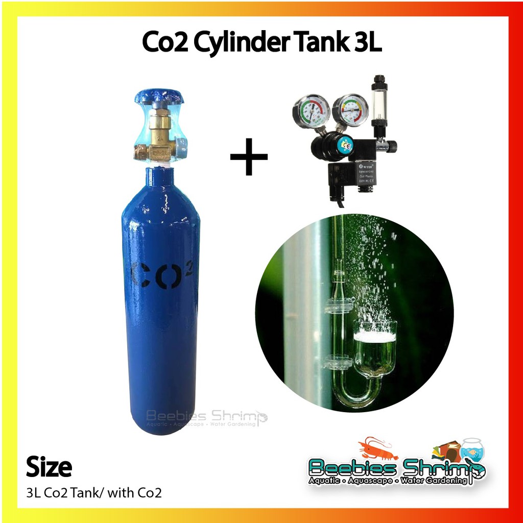 CO2 Cylinder / CO2 Tank 3L - Included CO2 Gas Suitable for Aquarium ...