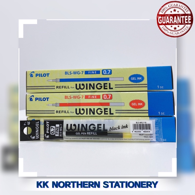 [1 PCS] Pilot Wingel Pen Refill 0.5MM 0.7MM Black Blue Red G1 Pilot ...