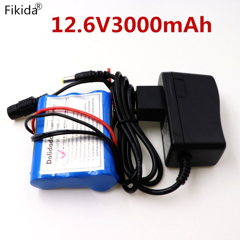 wonderful¤2021 New 12 V 3000 mAh 18650 Li ion Rechargeable battery Pack ...