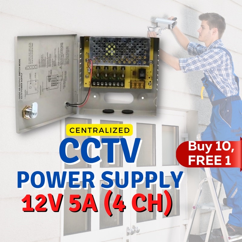 (4CH) Centralized CCTV Power Supply Box / 4 Channel Switching Power Box ...