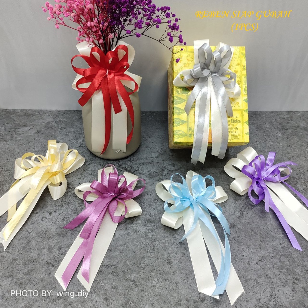 1 PCS | RIBBON SATIN BOW READY MADE FOR MULTIPURPOSE/ SERBAGUNA REBEN ...