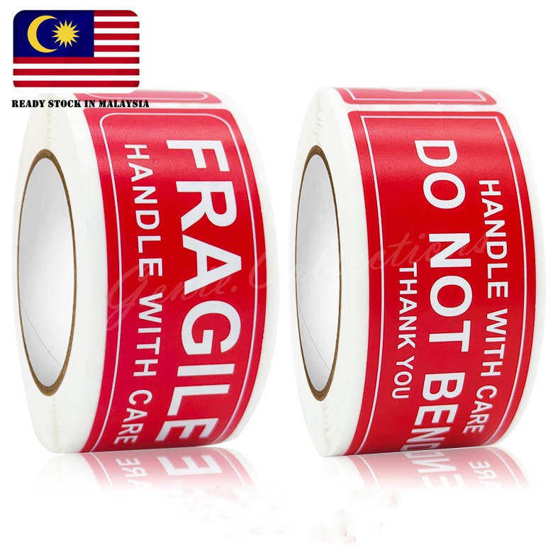 150pcs/roll FRAGILE Handle with Care Do Not Bend Thank You Cautionary ...