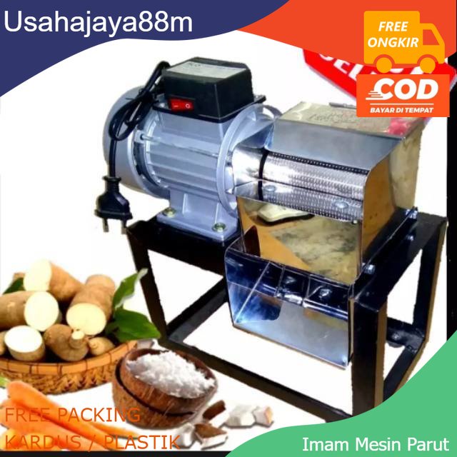 MESIN Electric Coconut Grate Machine Square Foot Funnel, Strong And ...