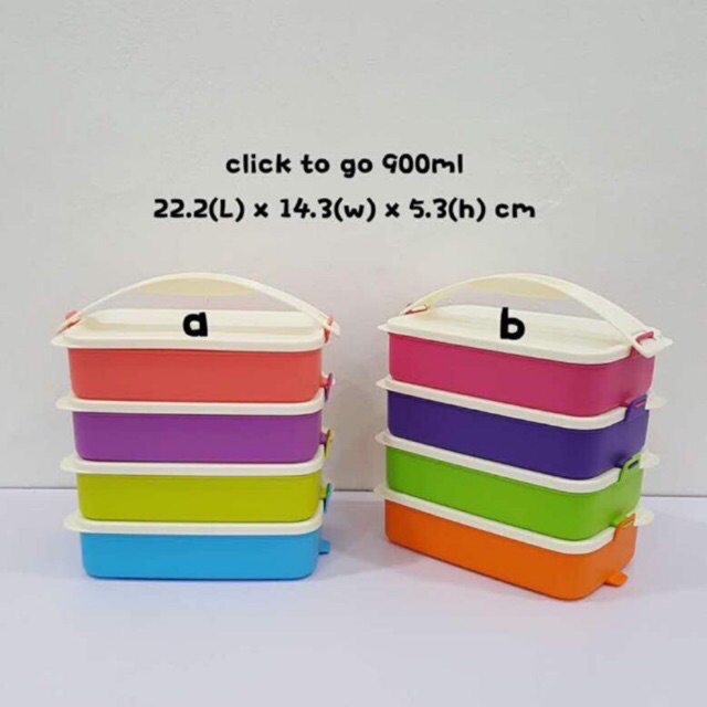 Click to go set 900ml tupperware(1set) | Shopee Malaysia