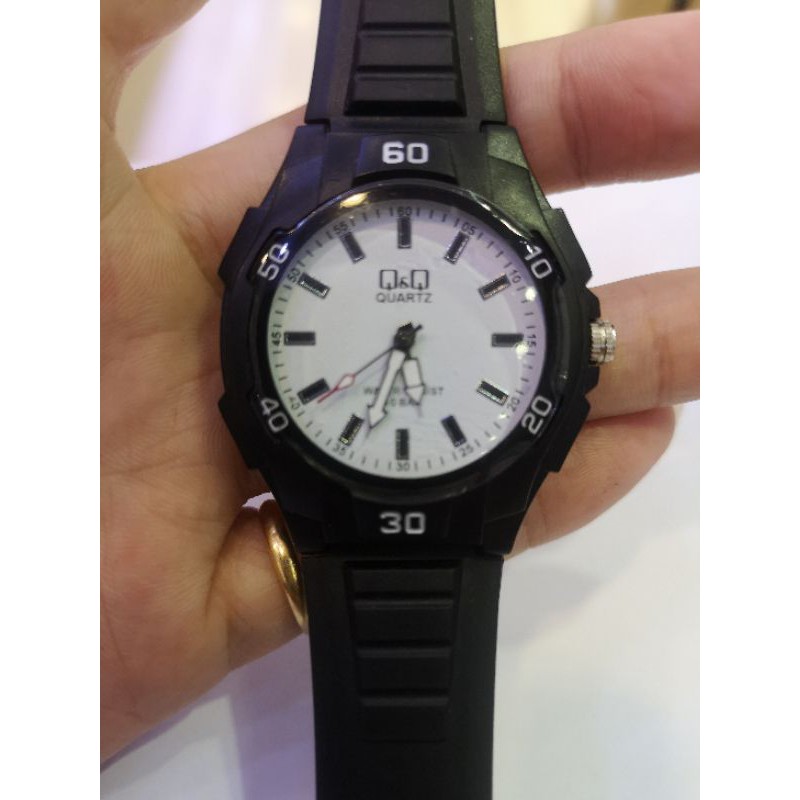 Q&Q Jam Tangan Tali Getah | Shopee Malaysia