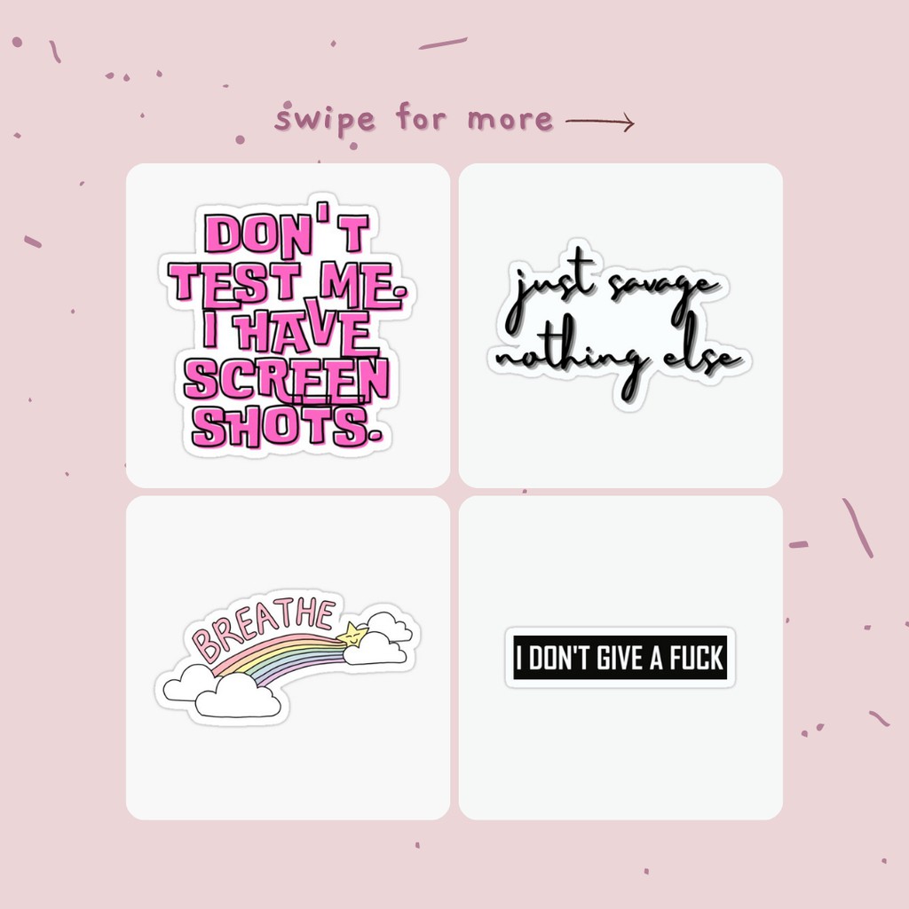 [Part 2] Cute Aesthetic Quotes Journal Stickers | Shopee Malaysia