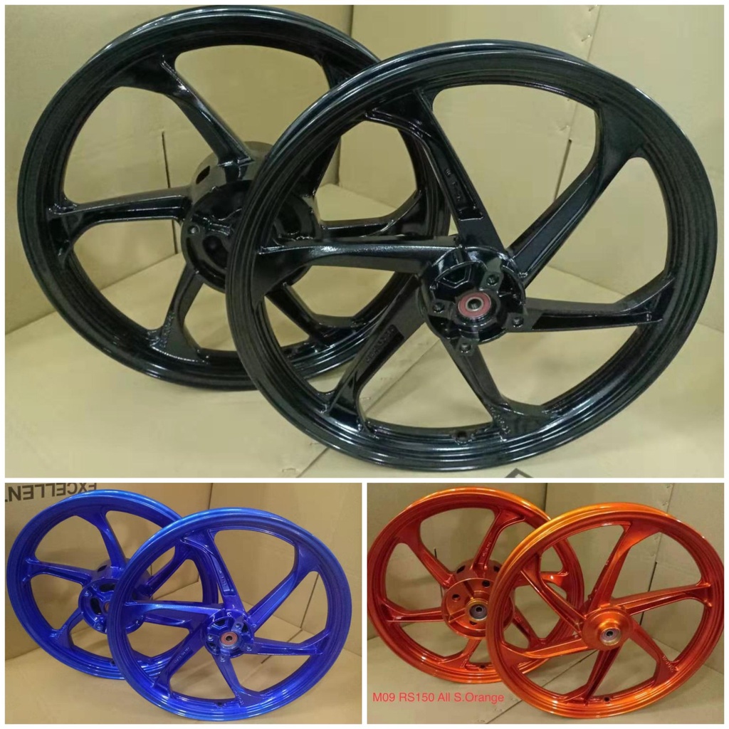 HONDA RS150 SPORT RIM 6 BATANG 125ZR 1.60/1.85 FULL SETT SIAP BERING ...