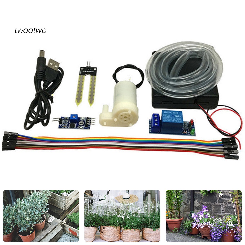 TT_ DIY Automatic Watering Irrigation System Soil Moisture Sensor Pump ...