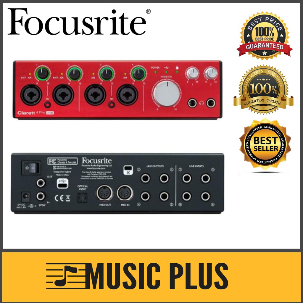 Focusrite Clarett 4Pre USB 18x8 Audio Interface (4 Pre) | Shopee Malaysia