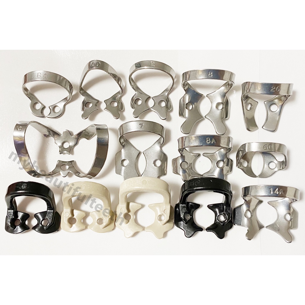 5Pieces Dental Rubber Dam Clamps Endodontic Clip Anterior Molar Clamp ...