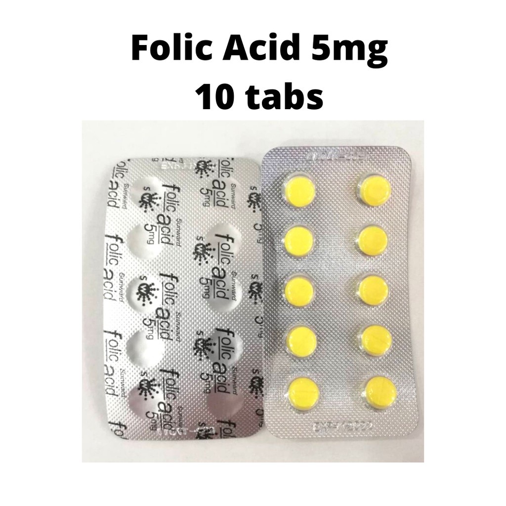 SUNWARD FOLIC ACID TABLET 5MG 10'S [ 1 STRIP ] (EXP:10/2025) | Shopee ...