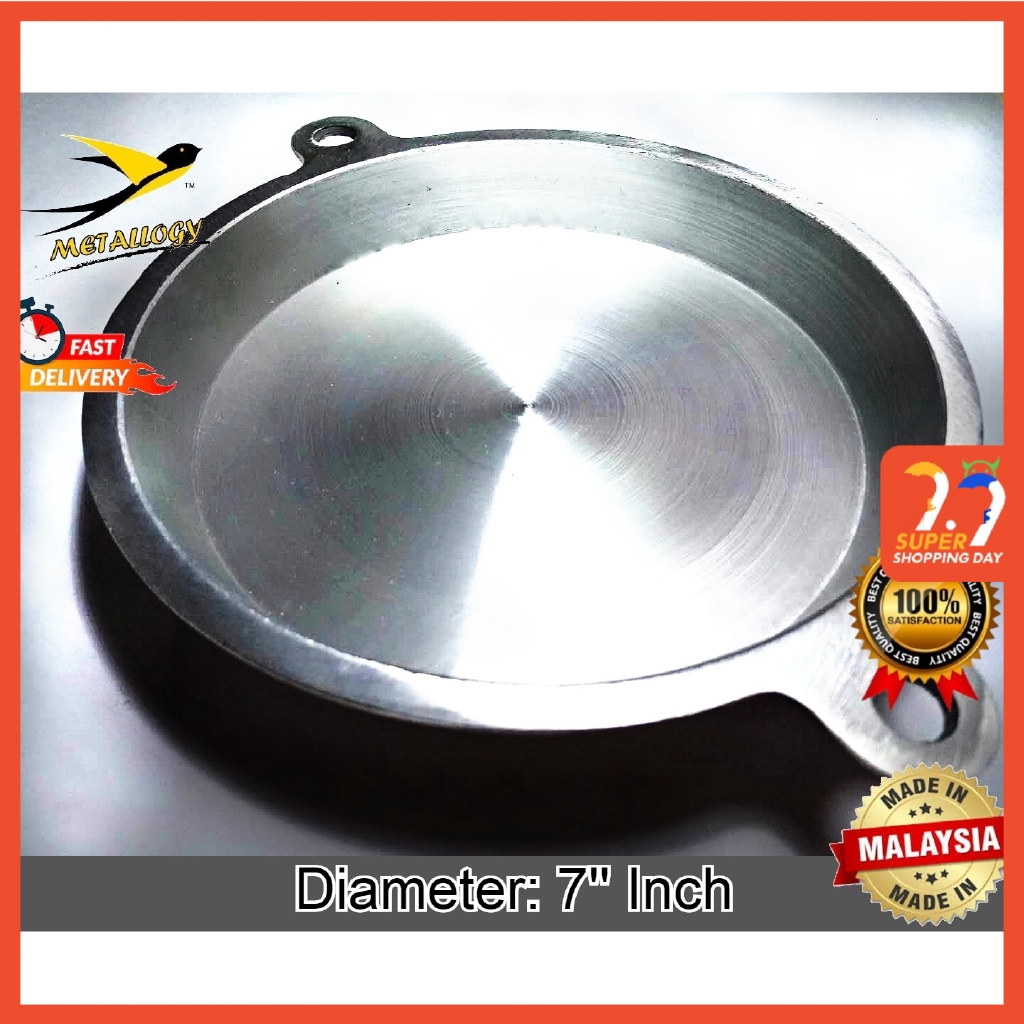 Metallogy 7 Inch Kuali Apam Balik Aluminium/ Pancake Mould/ Piring Kuih ...