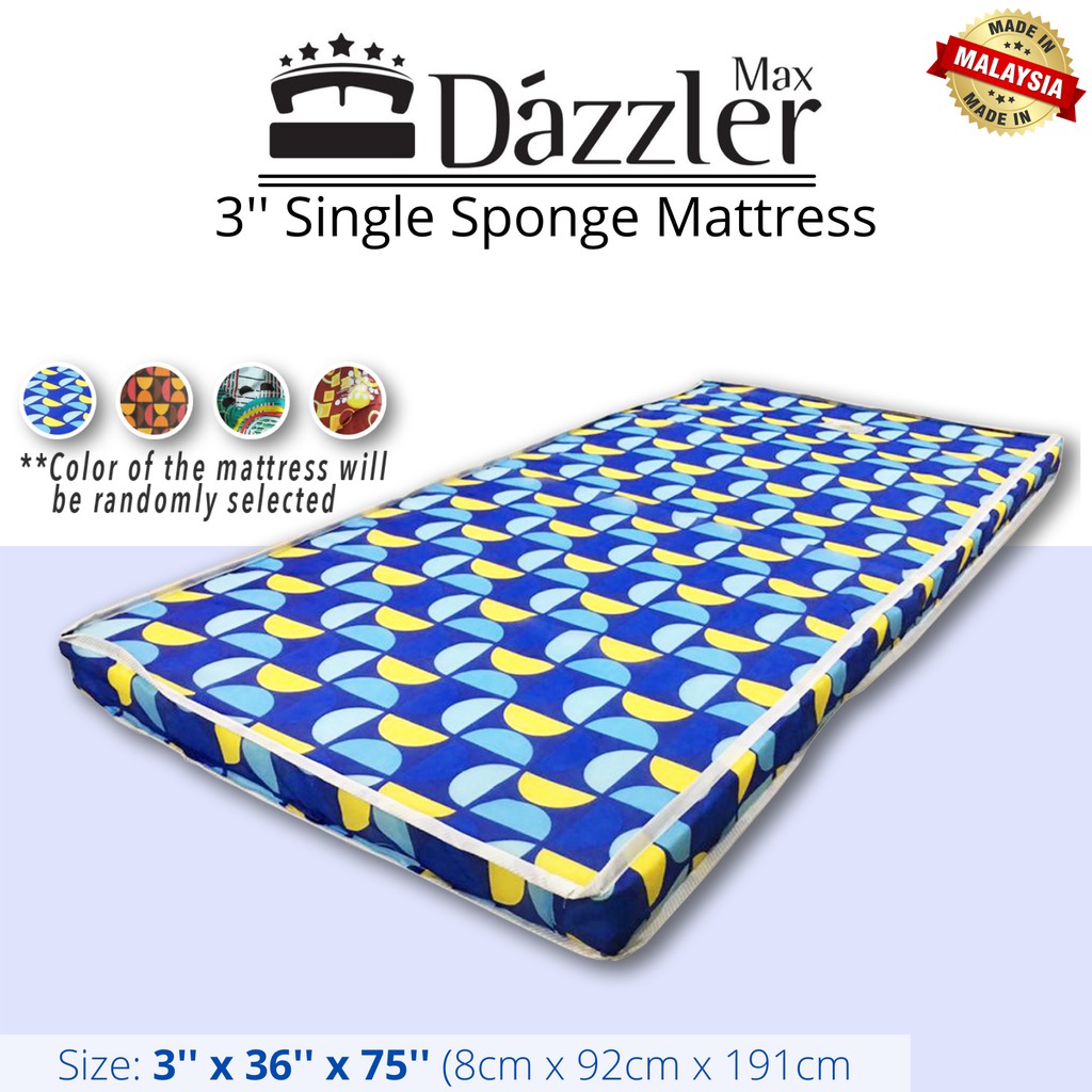 Dazzler Max Single Size 3'' Sponge Mattress Tilam Katil | Shopee Malaysia
