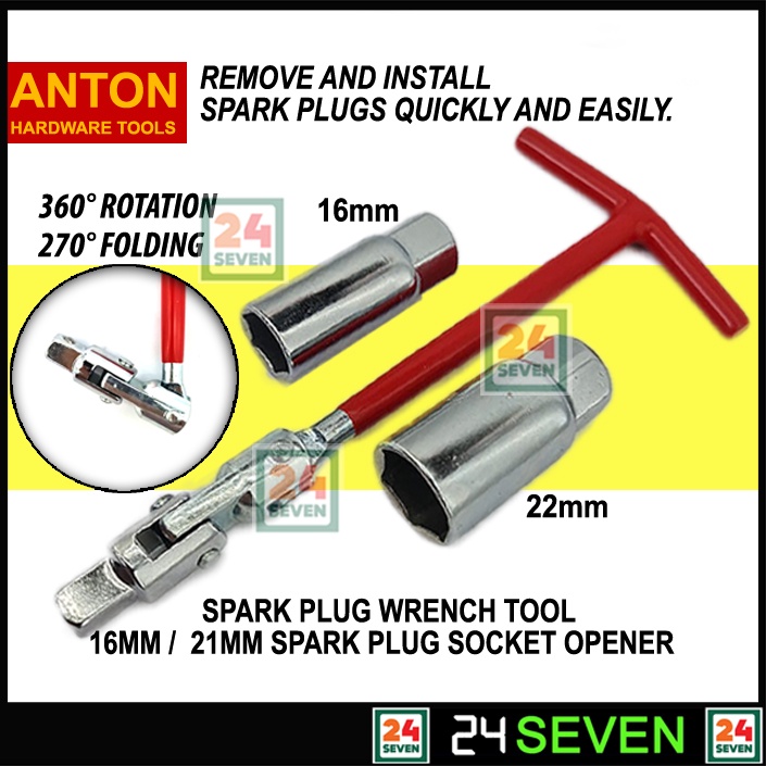 SPARK PLUG WRENCH TOOL 16MM 21MM SPARK PLUG SOCKET OPENER TOOL SET ...