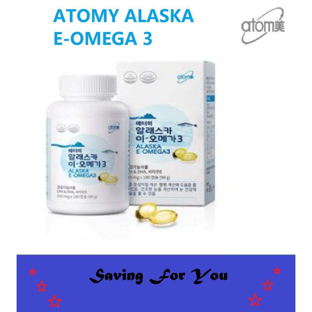 Atomy Alaska E-Omega 3 艾多美 阿拉斯加深海 鱼油 (180 softgel/bottle) | Shopee Malaysia