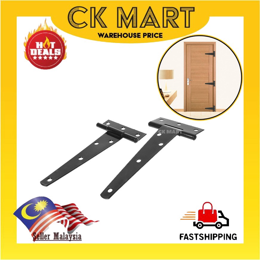 [HIGH QUALITY] T Shape Triangle Hinge Cabinet Shed Wooden Door Gate ...