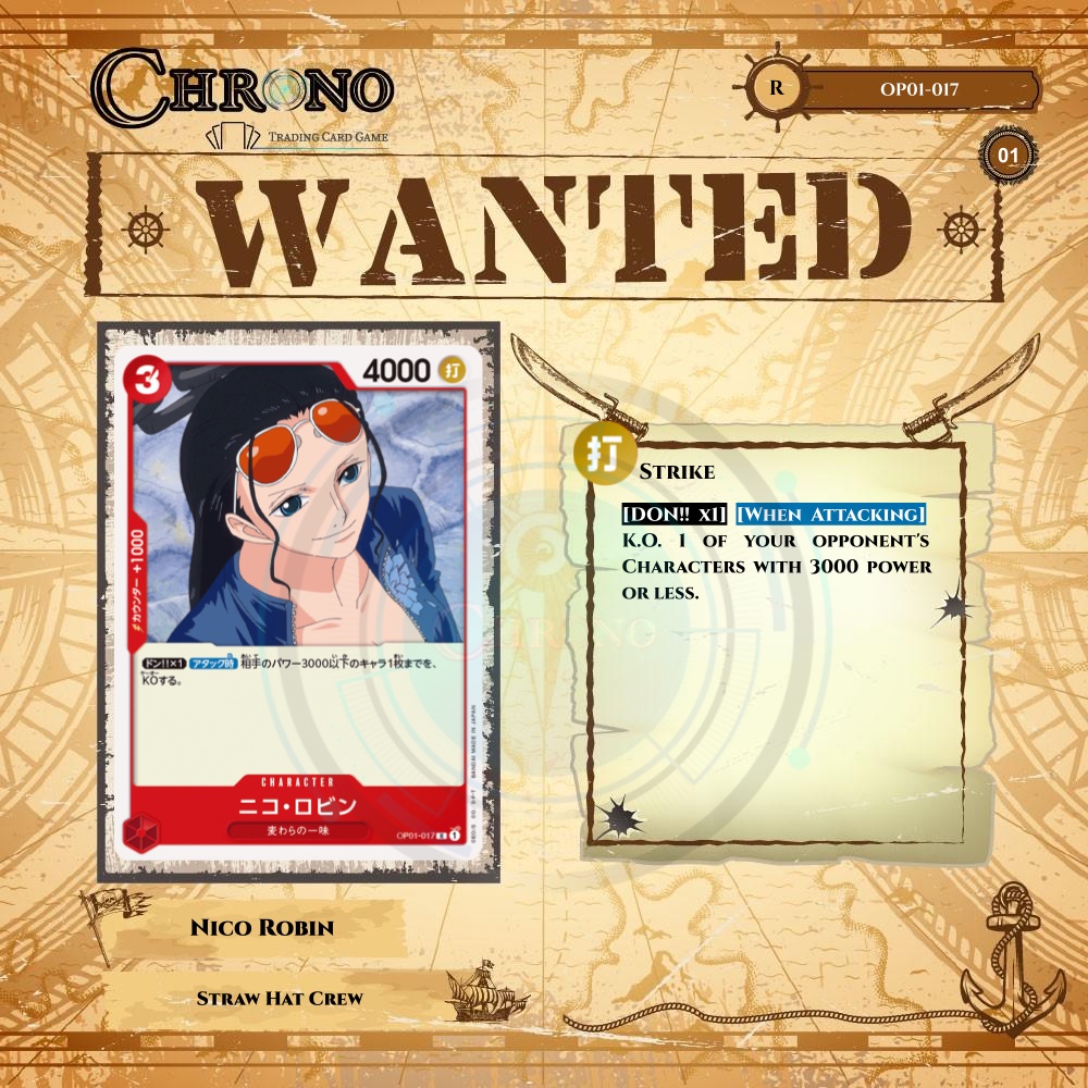 OP01-017 | Nico Robin | Rare | Character | One Piece TCG Single ...