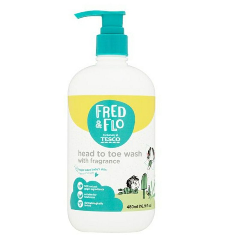 Tesco Fred & Flo Head to Toe Wash with Fragrance 480ml | Shopee Malaysia