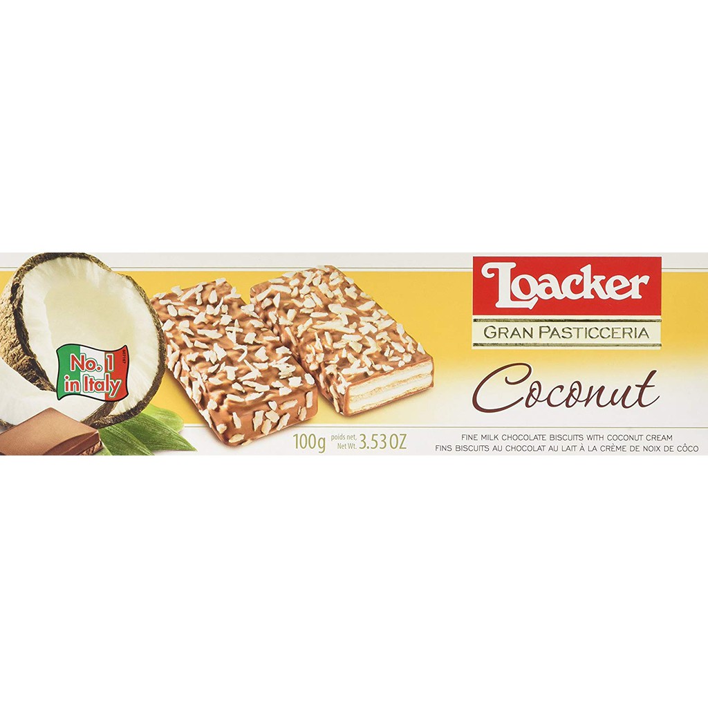 Loacker Coconut Milk Chocolate Biscuits, 100g | Shopee Malaysia