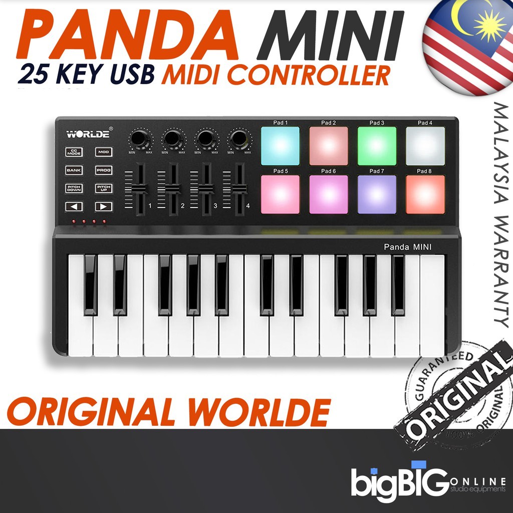 Worlde Panda MINI Portable 25 Key USB MIDI Controller Keyboard With ...