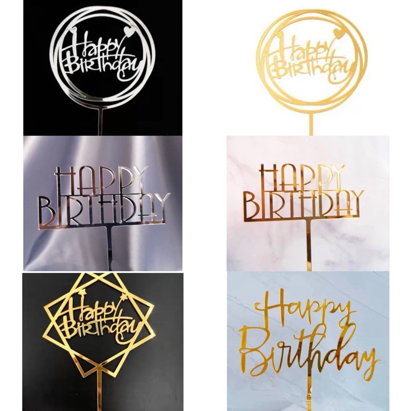 Happy Birthday Cake Topper / Tag | Shopee Malaysia
