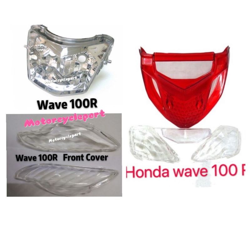 Honda Wave 100R Wave100R Head Lamp Front Signal Cover Tail Lamp Cover ...