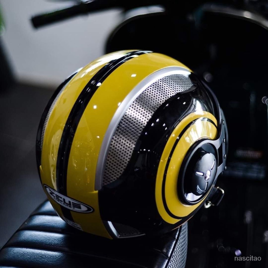 hOMQ NEW ZEUS HELMET ZS-218 SCOOTER / VESPA HELMET PEARL BLACK SS14 ...