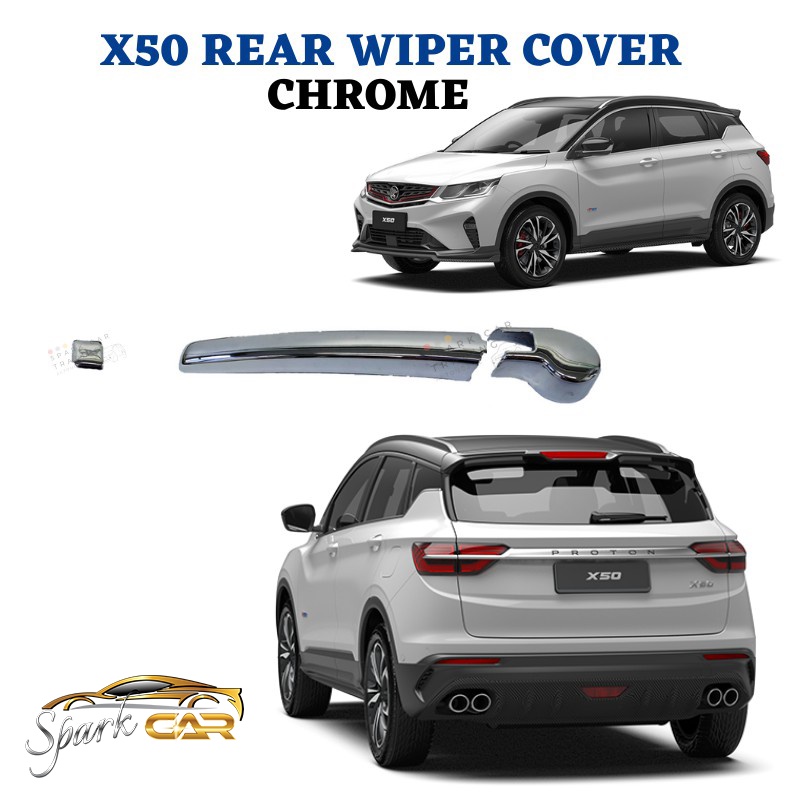 PROTON X50 Rear Wiper Cover 3pcs (Chrome) | Shopee Malaysia
