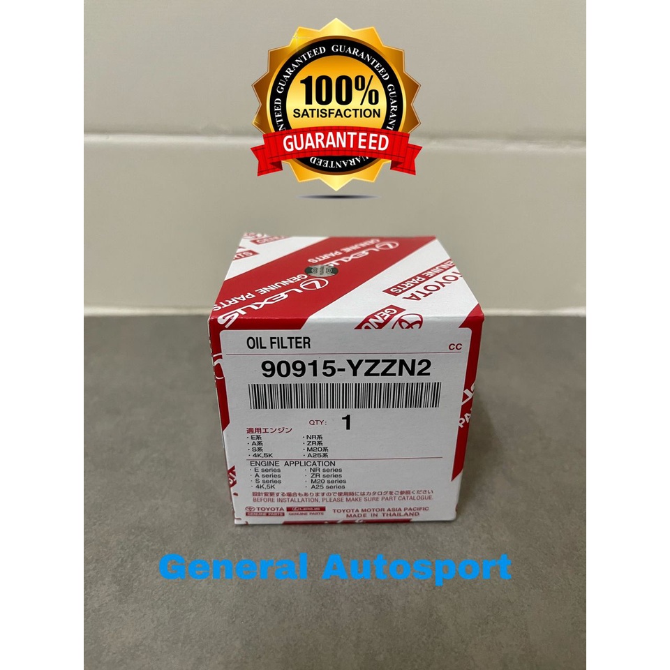 Toyota Oil Filter 90915-YZZN2 100% Genuine | Shopee Malaysia