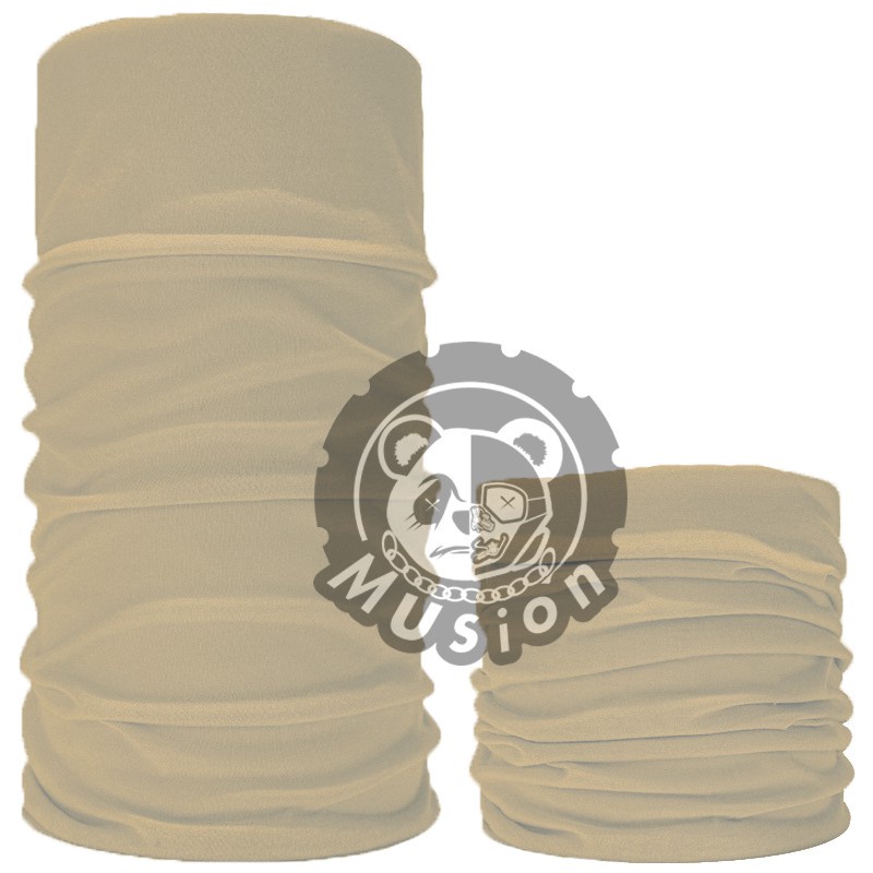 Musion Elastic Black Buff Bandana Face Mask Solid Colour Bicycle ...