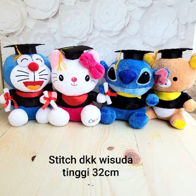 Doraemon kitty rilakuma Graduation stitch Doll | Shopee Malaysia