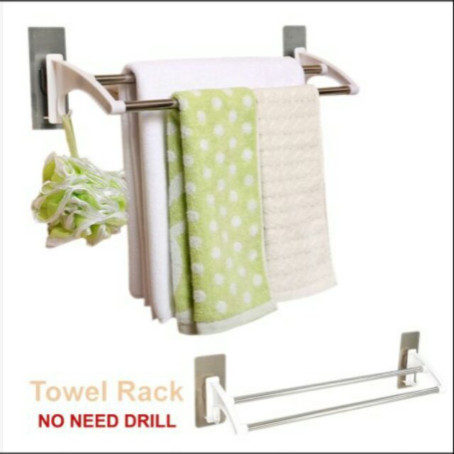 DT579 Wall Foldable Bathroom Hanger Rack (500g) | Shopee Malaysia