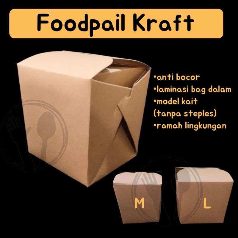 Food PAIL / KRAFT RICE BOX / LUNCH BOX PAPER / FOOD PAIL BOX KRAFT ...
