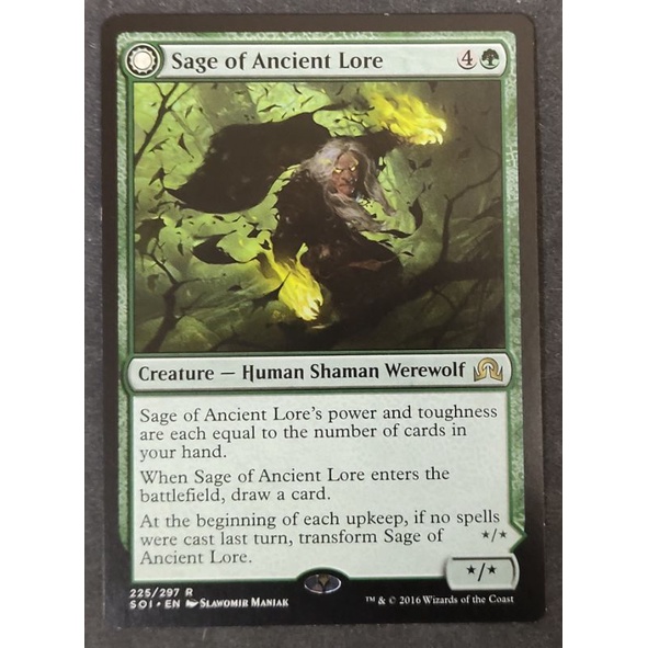 Magic The Gathering : Sage of Ancient Lore/ Werewolf of Ancient Hunger ...