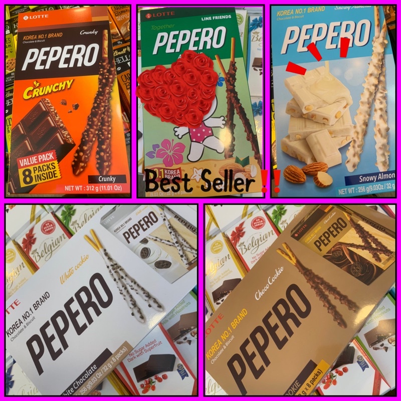 PEPERO 🔥🔥 Lotte Pepero All Flavour (8packs Inside) | Shopee Malaysia