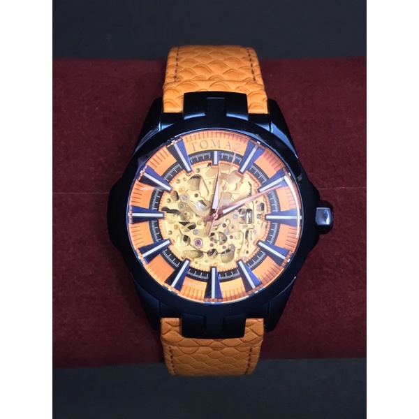 Tomaz TW003B-D1 Skeleton Orange/Black | Shopee Malaysia