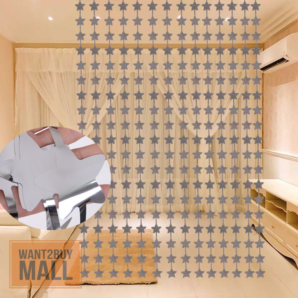 🇲🇾 🏆 Foil Rain Curtain Metallic Birthday Wedding Balloon Festival Wall ...