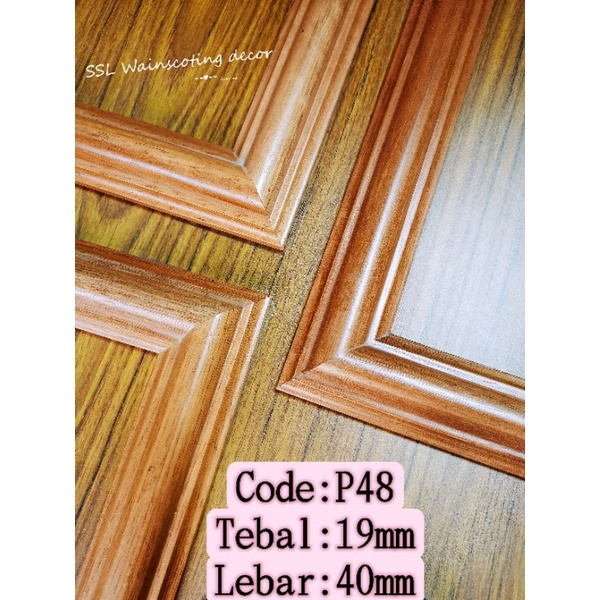 Wainscoting Frama/ Wooden Frame/ Bingkai Kayu / Siap Potong bucu/Wall ...