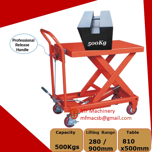 Mf 500kg Hydraulic Lifting Table Cart This moveable, hydraulic lift ...