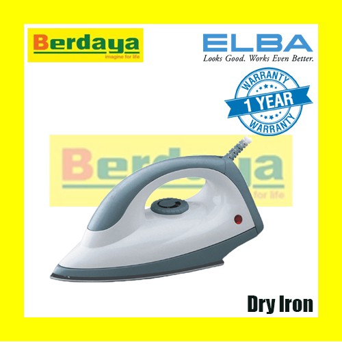 ELBA Dry Iron 1000W EDI-1124 | Shopee Malaysia