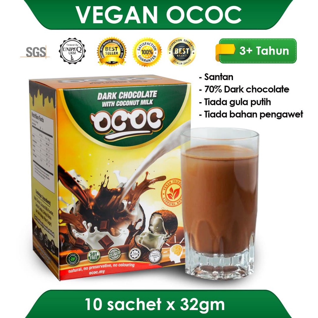 OCOC Vegan Dark Chocolate Drink by Dr Rizal / Minuman Coklat Santan ...