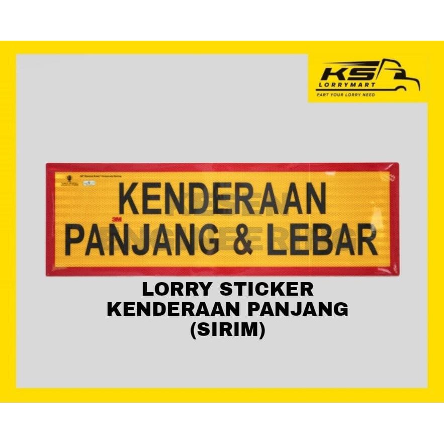 KS LORRY STICKER KENDERAAN PANJANG & LEBAR (SIRIM) | Shopee Malaysia