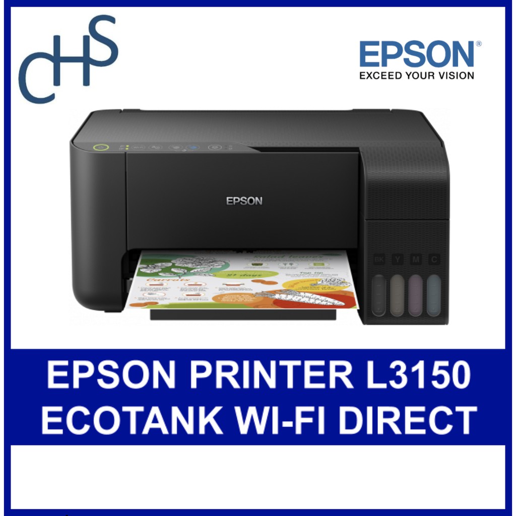 Epson L3150 EcoTank Printer Wi-Fi Direct USB Print Copy Scan 2 Years SG ...