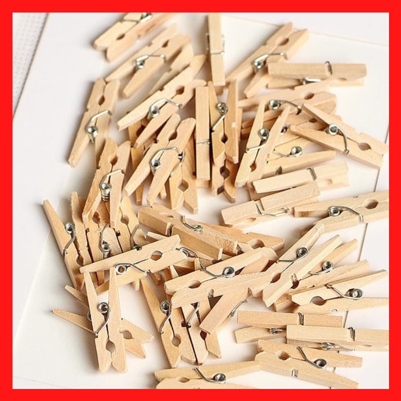 20pcs - Mini Wooden Clip - 2.5cm x 0.3cm DIY Craft & Arts Decorative ...