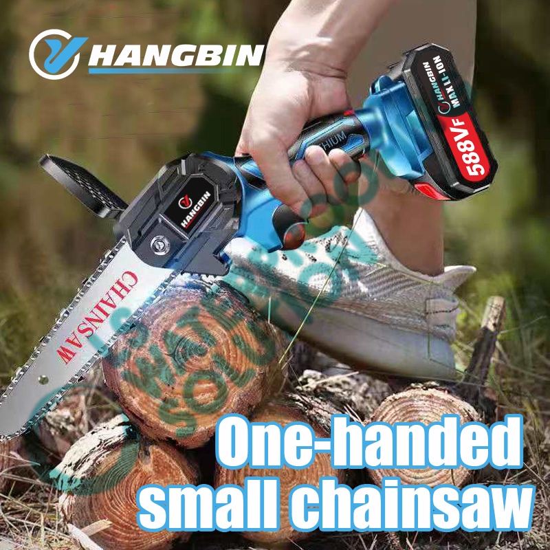 588VF 6” Inch Mini Cordless Chainsaw Wood Cutter Secateurs Portable ...