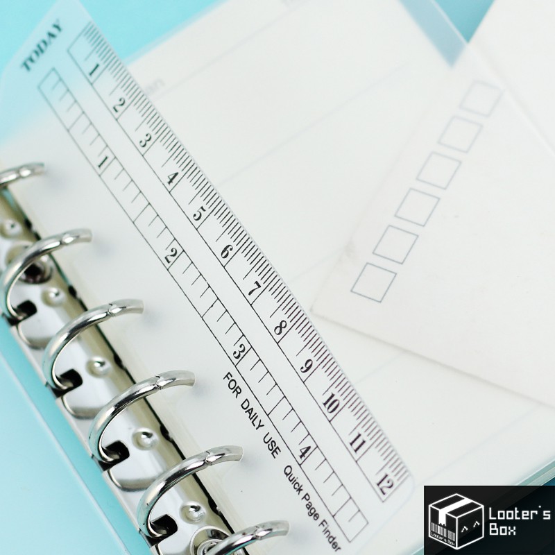 A5 & A6 Clear Measuring Index Ruler for 6-Ring Binder Notebook Journal ...