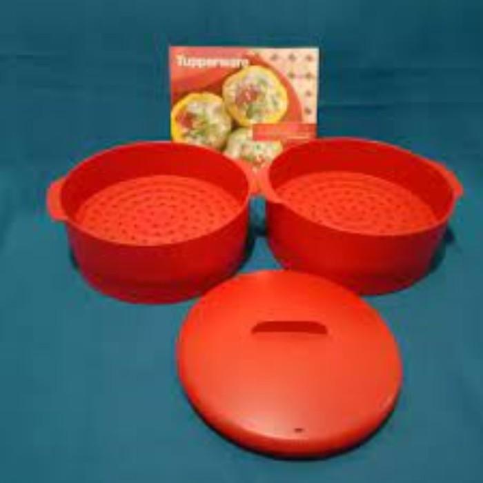 MERAH {ORIGINAL} Tupperware steamer 1 layer steamer Without Red Lid ...