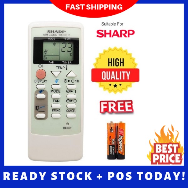 💥FREE BATTERY💥 Remote Aircond Sharp | Sharp Aircon Remote Control | Air Conditioner Remote ...