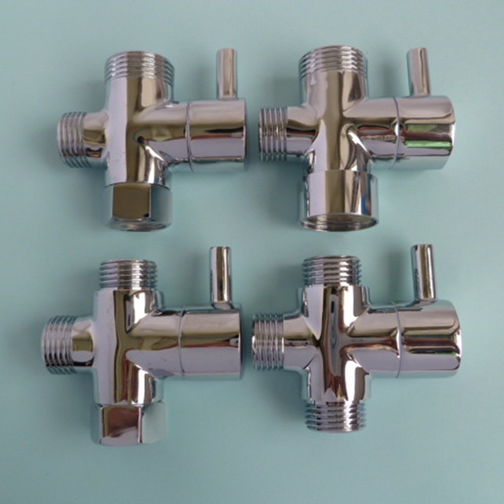 1 2 3 4 Three Way Water Diverter T Shaped Adapter Shower Diverters