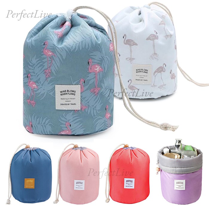 Perfect Travel Cosmetic Pouch Storage Organizer Bucket Bag Waterproof ...